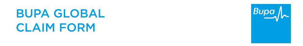 BUPA GLOBAL CLAIM FORM